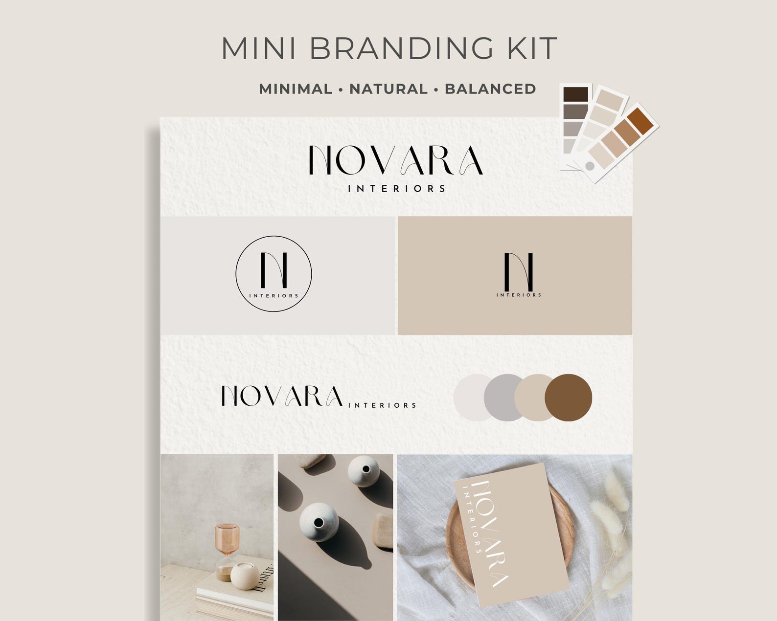 Neutral Branding Kit, Boutique Branding Kit, Brand Identity Kit ...