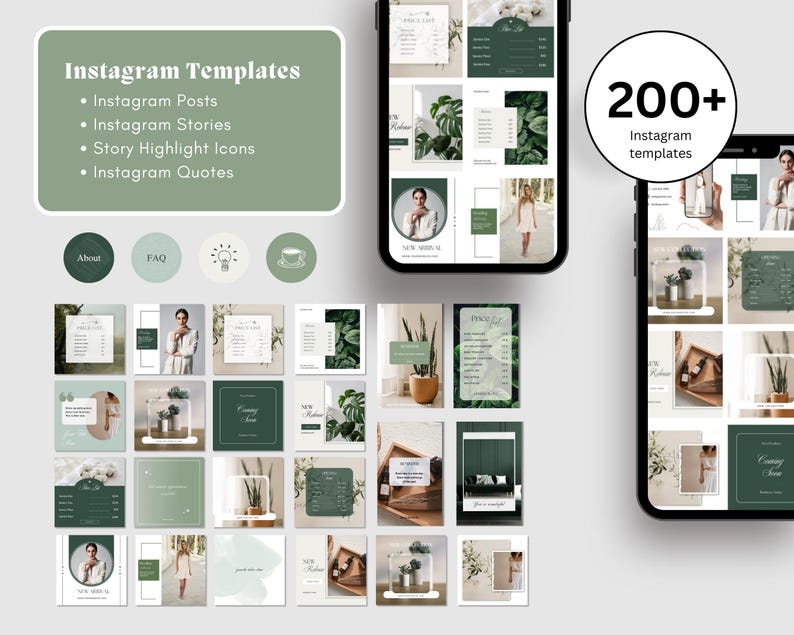 Green Business Branding Kit: 700+ Templates (digital Download) - Etsy