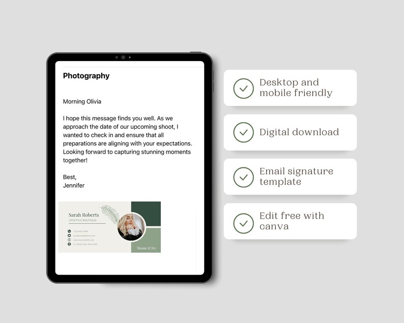 Email Signature for Professor, Email Signature Template With Photo and ...