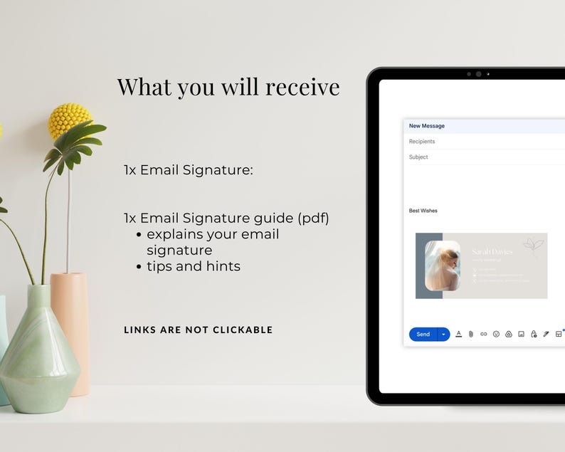 Outlook Email Signature Template With Picture, Canva Email Signature ...