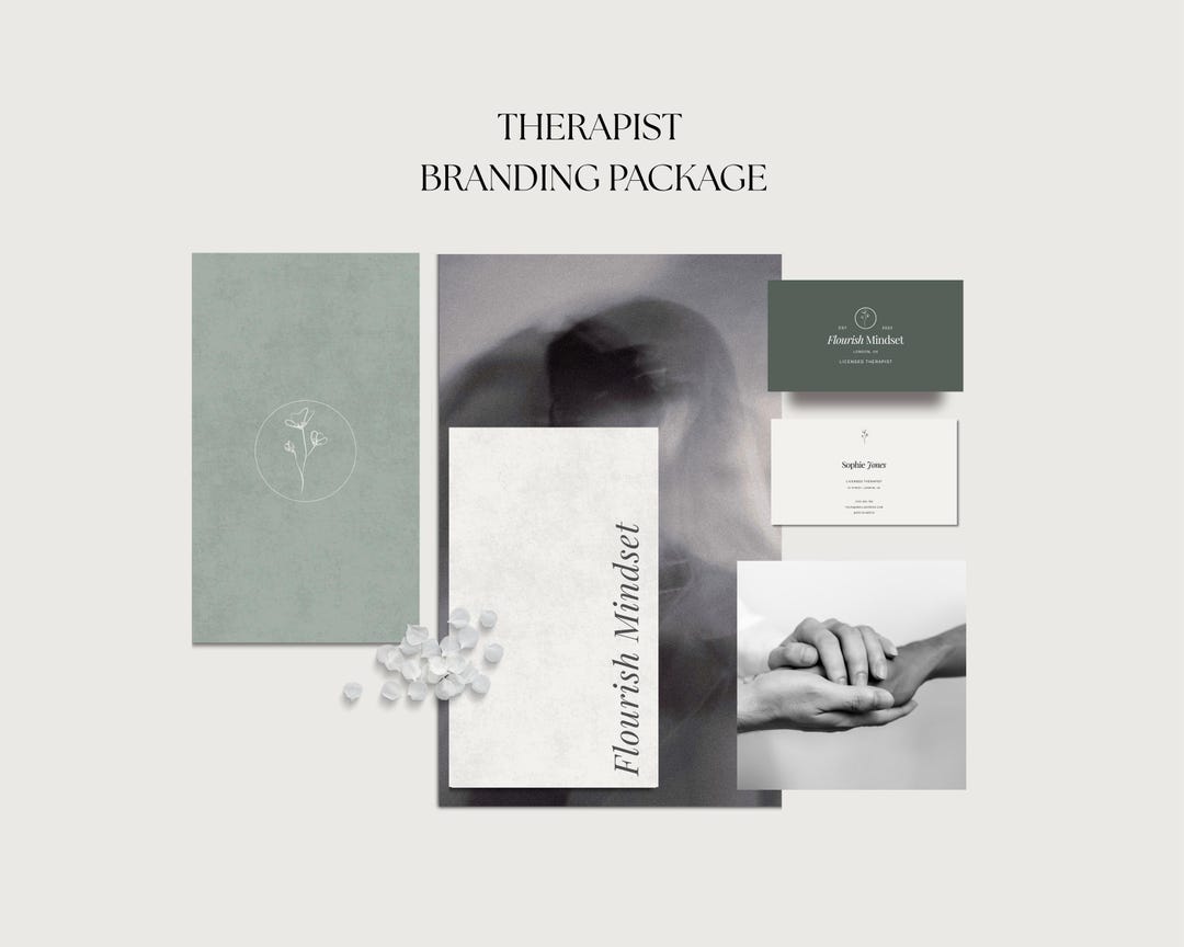 Therapist Brand Kit: Full Branding Package, Business Logo Design ...