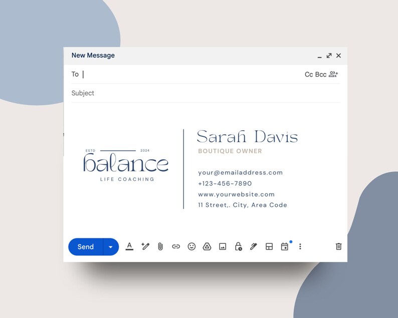 Email Signature Business Coach, Email Signature for Financial Advisor ...