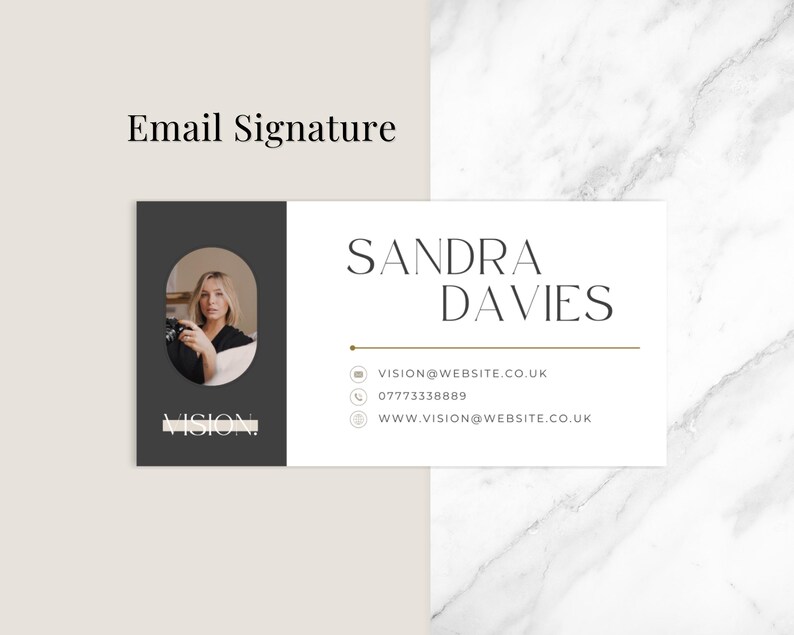 Email Signature Photographer, Email Signature Template With Photo and ...