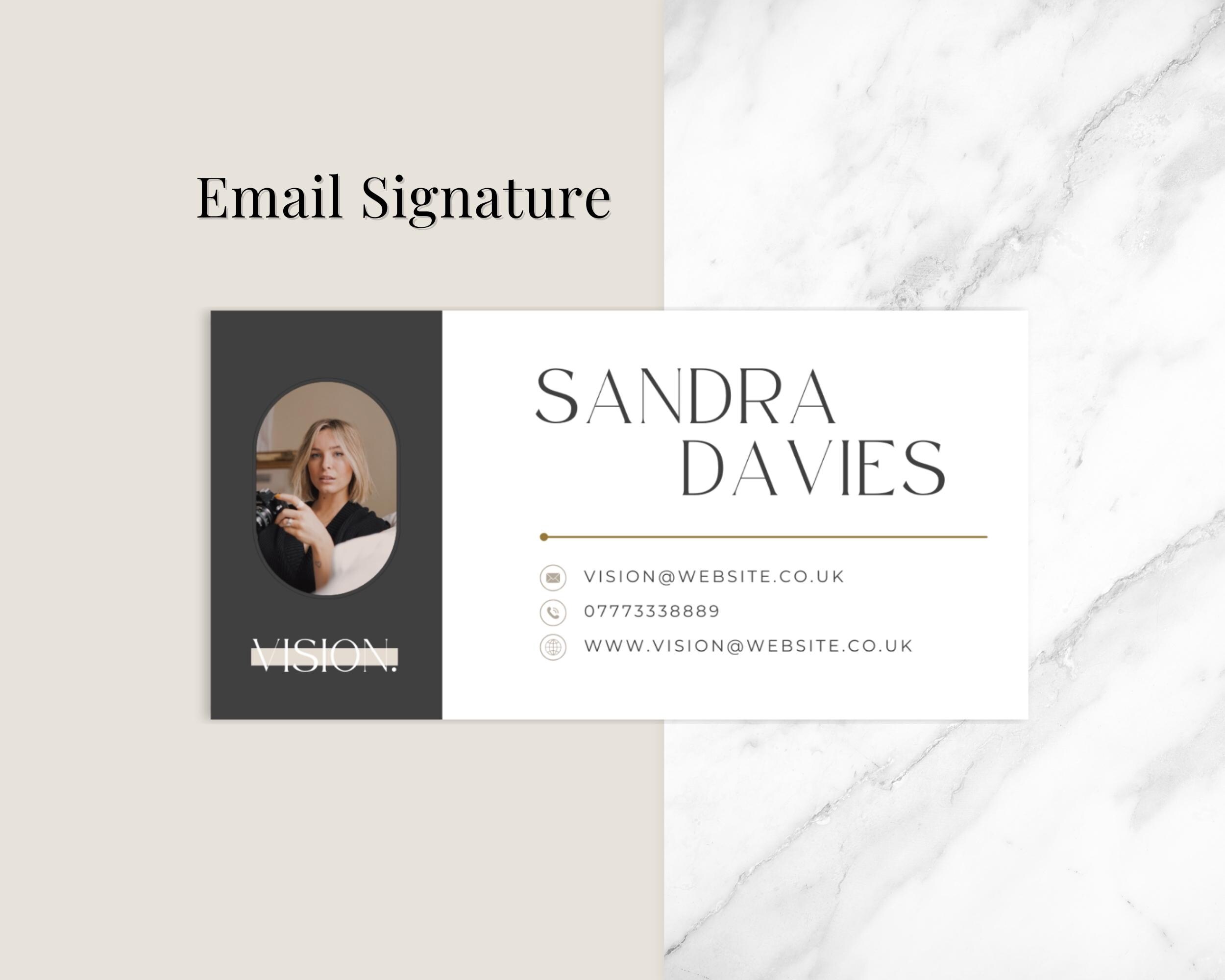 Email Signature Photographer, Email Signature Template With Photo and ...