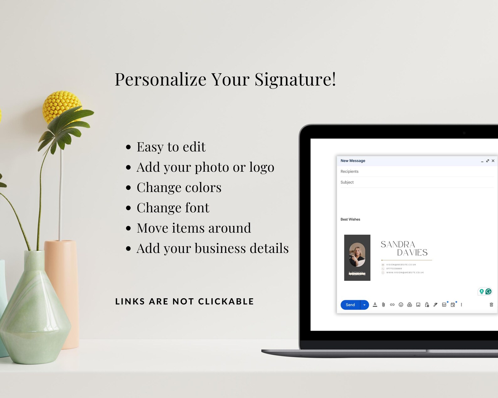 Email Signature Photographer, Email Signature Template With Photo and ...