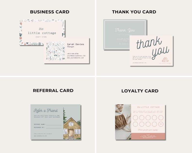 Cottage Core Branding Kit: Small Business Brand Design (canva Template ...