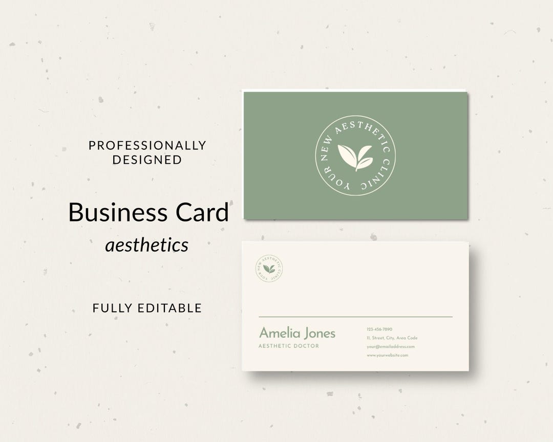 Aesthetic Business Card, Therapist Business Card, Psychology Business ...