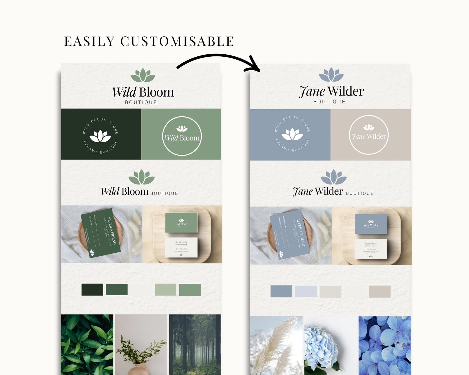 DIY Luxury Boutique Branding Kit Canva, Premade Branding Package ...