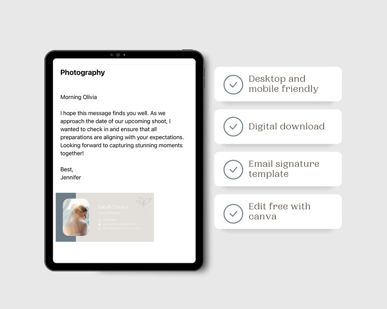 Email Signature Template With Photo, Outlook Email Signature Template ...