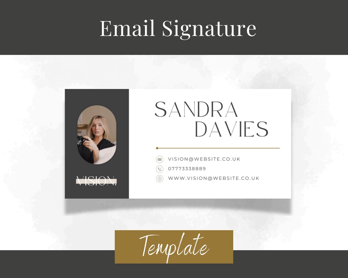 Email Signature Photographer, Email Signature Template With Photo and ...