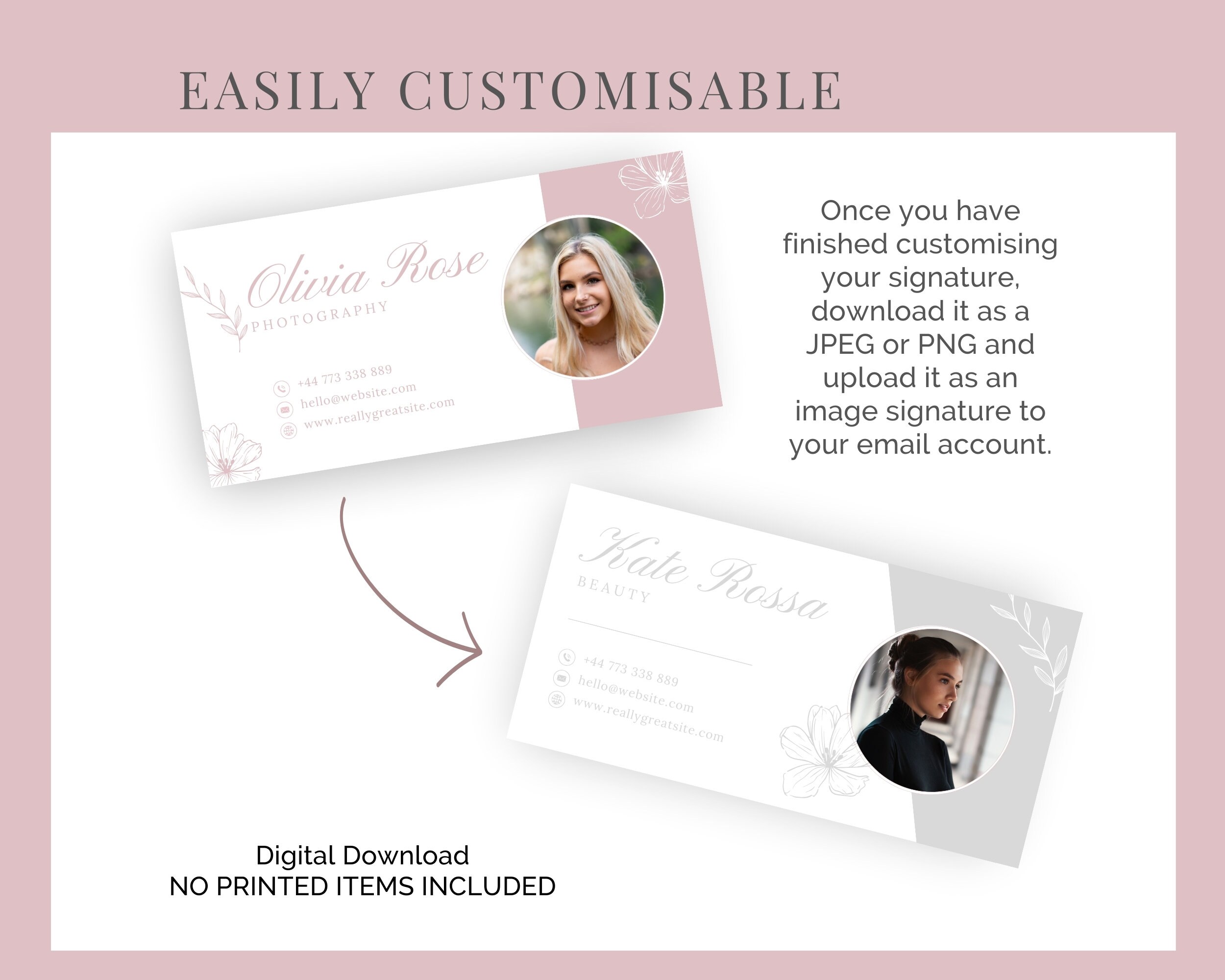 Email Signature Template Design, Small Business Customizable Canva ...