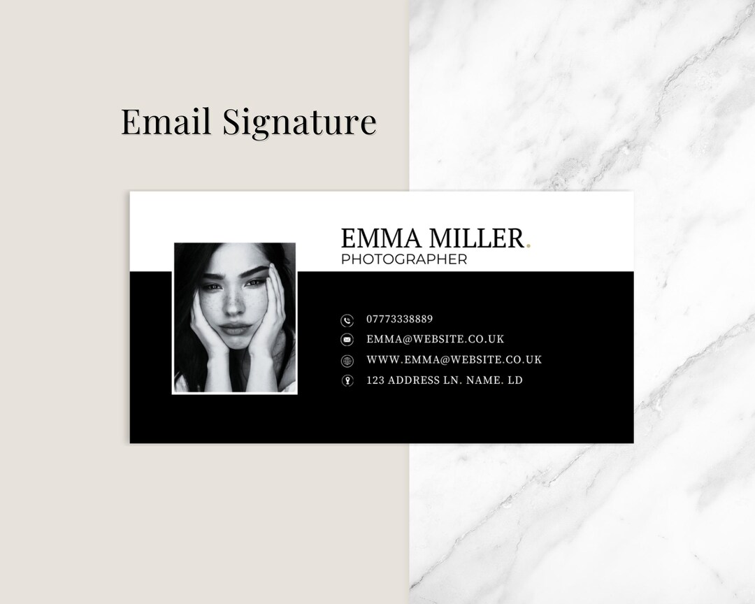 Email Signature Photographer, Email Signature Template With Photo ...