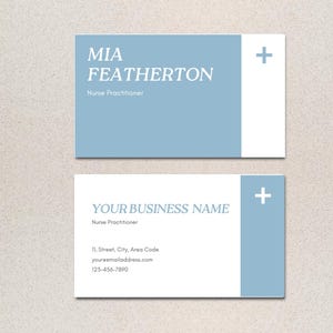 Nurse Business Card, Doctor Business Card, Business Card for Clinic ...