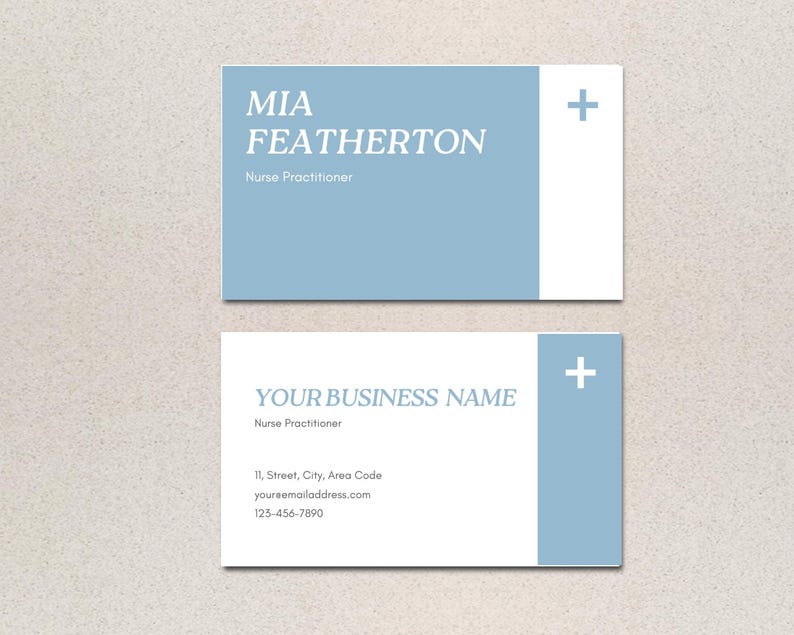 Nurse Business Card, Doctor Business Card, Business Card for Clinic ...