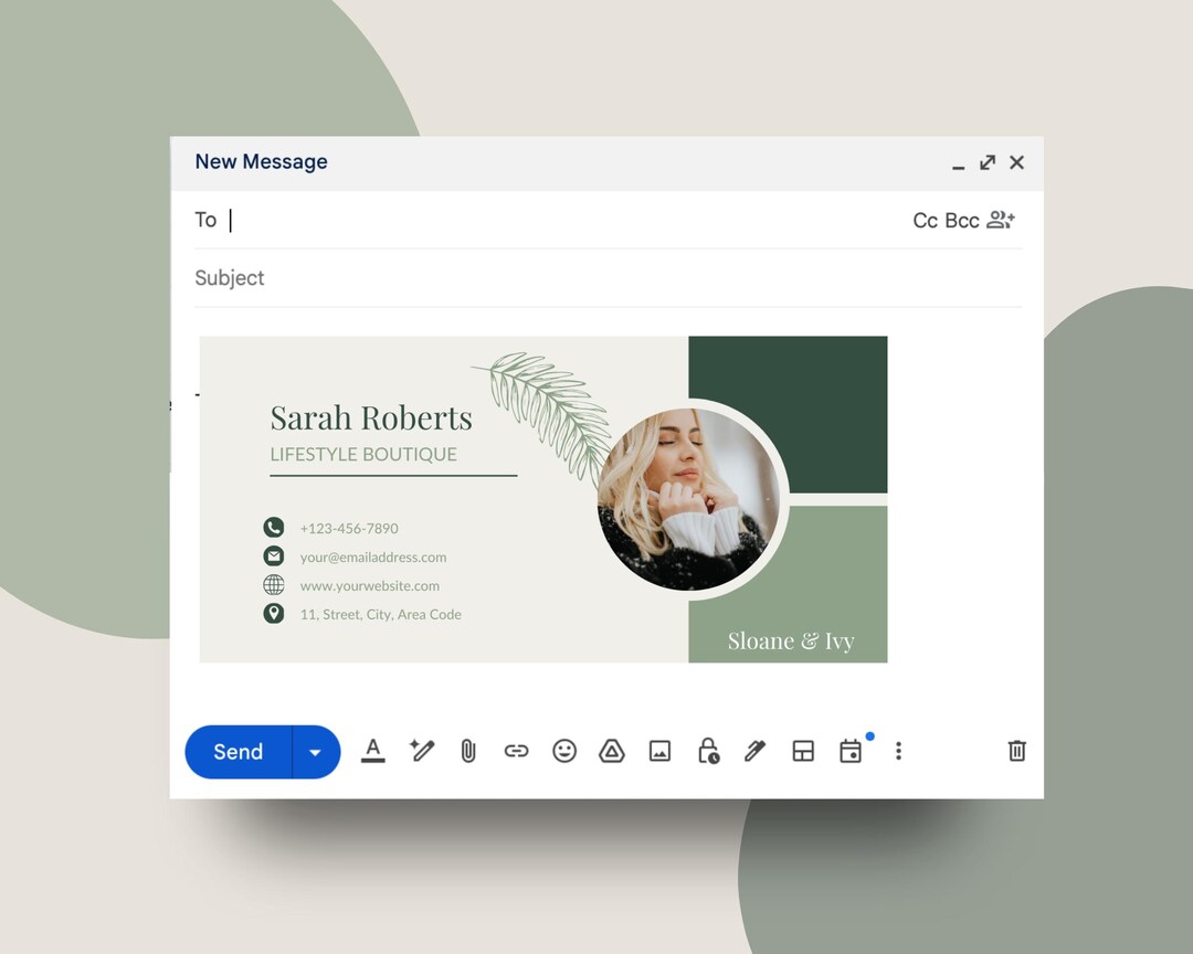 Email Signature Business Coach, Email Signature Template With Photo ...