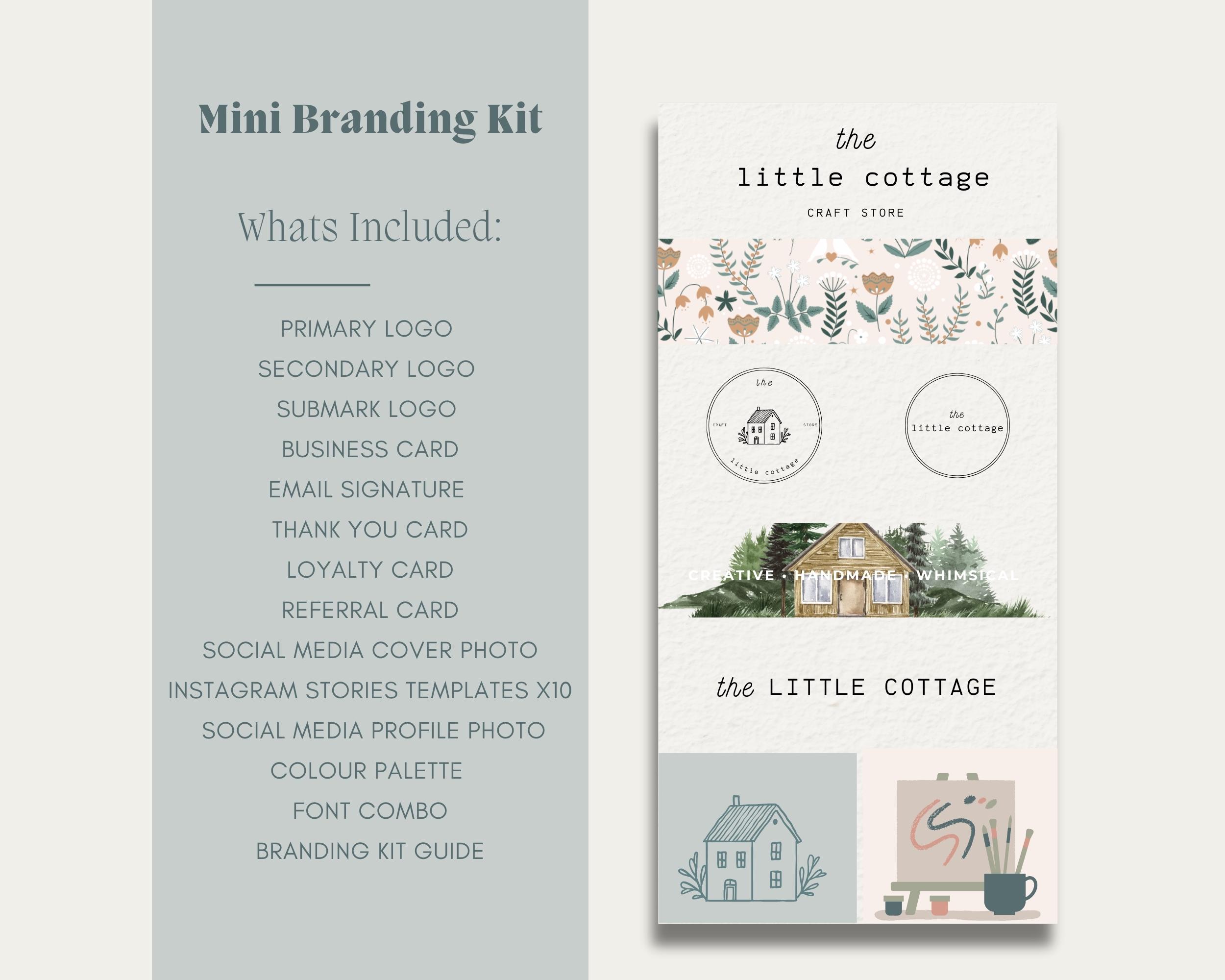 Complete Brand Kit, Small Business Branding Kit, Cottage Core Branding ...