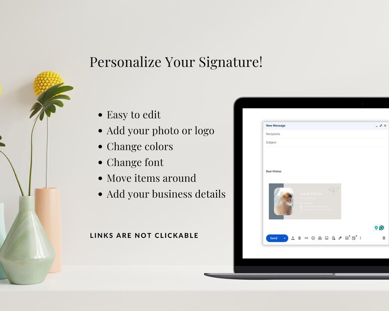 Email Signature Template With Photo, Outlook Email Signature Template ...