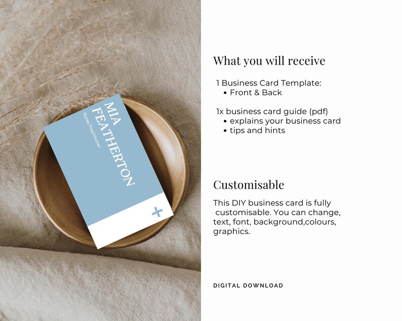 Nurse Business Card, Doctor Business Card, Business Card for Clinic ...