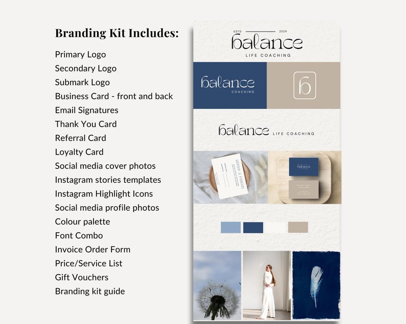 Coaching Template Brand Kit Template, Premade Brand Identity, Branding ...