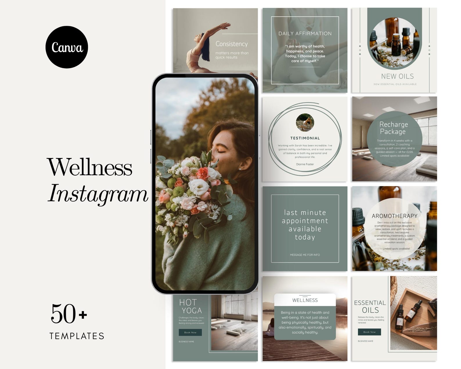 Health and Wellness Instagram Template, Holistic Instagram Template ...