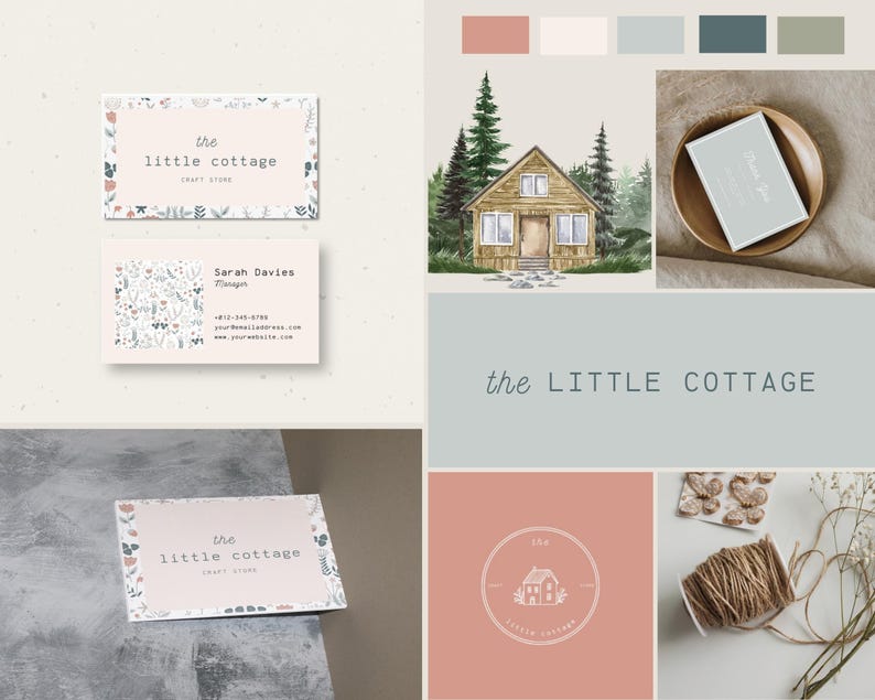 Cottage Core Branding Kit: Small Business Brand Design (canva Template ...