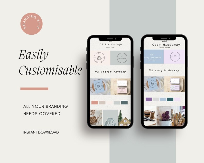 Cottage Core Branding Kit: Small Business Brand Design (canva Template ...