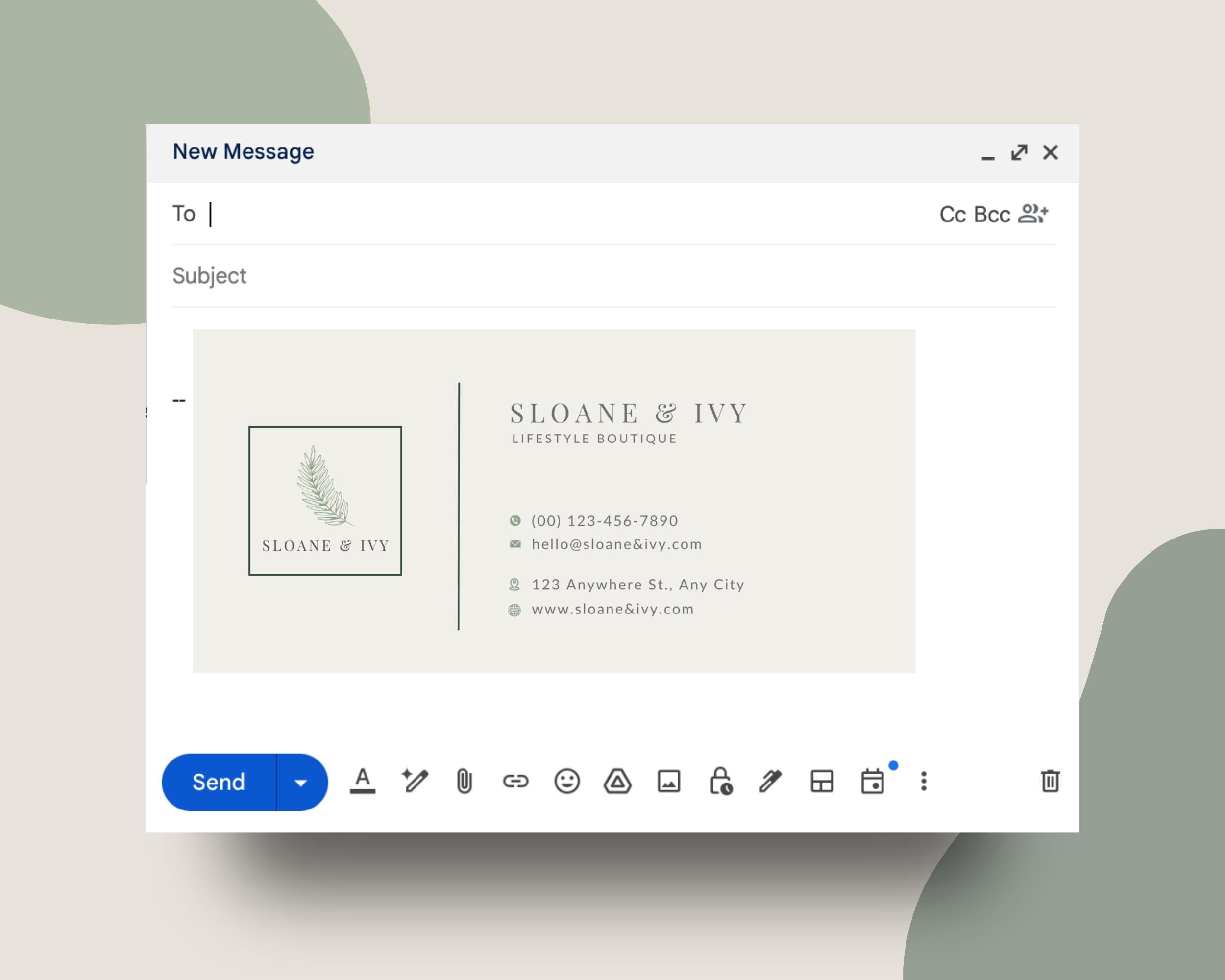 Email Signature Template for Business, Email Signature Business Coach ...