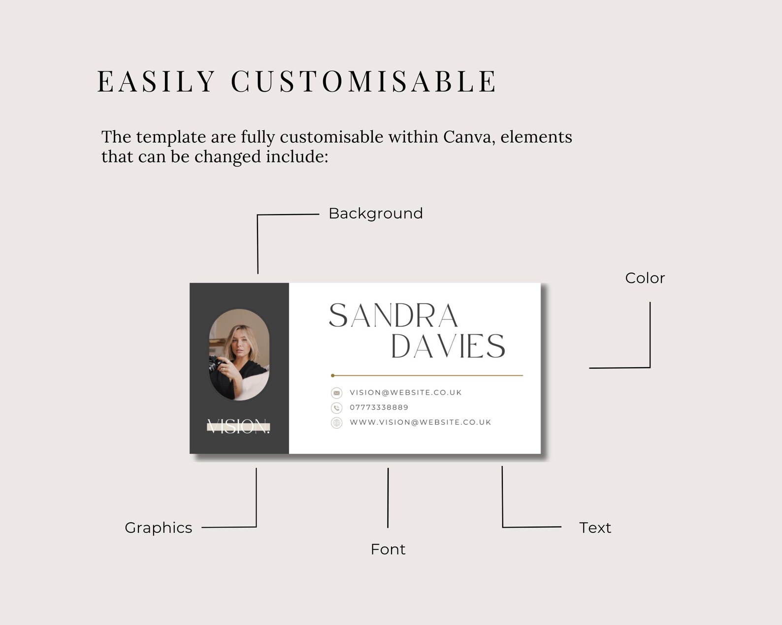 Email Signature Photographer, Email Signature Template With Photo and ...