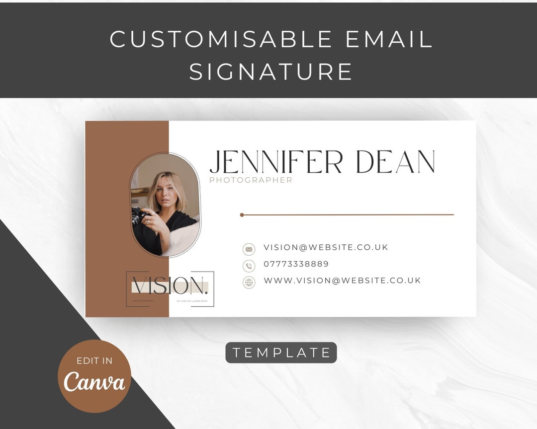 Email Signature Template Design, Small Business Editable Canva ...
