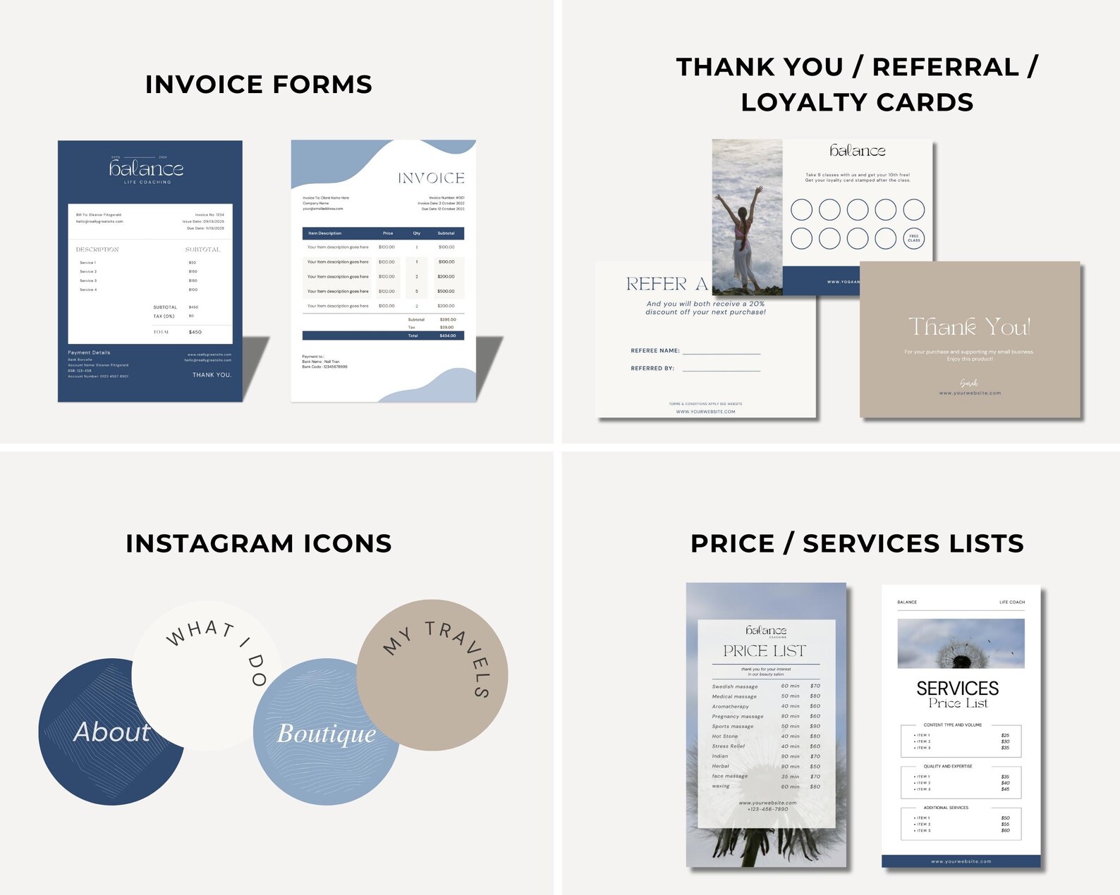Coaching Template Brand Kit Template, Premade Brand Identity, Branding ...