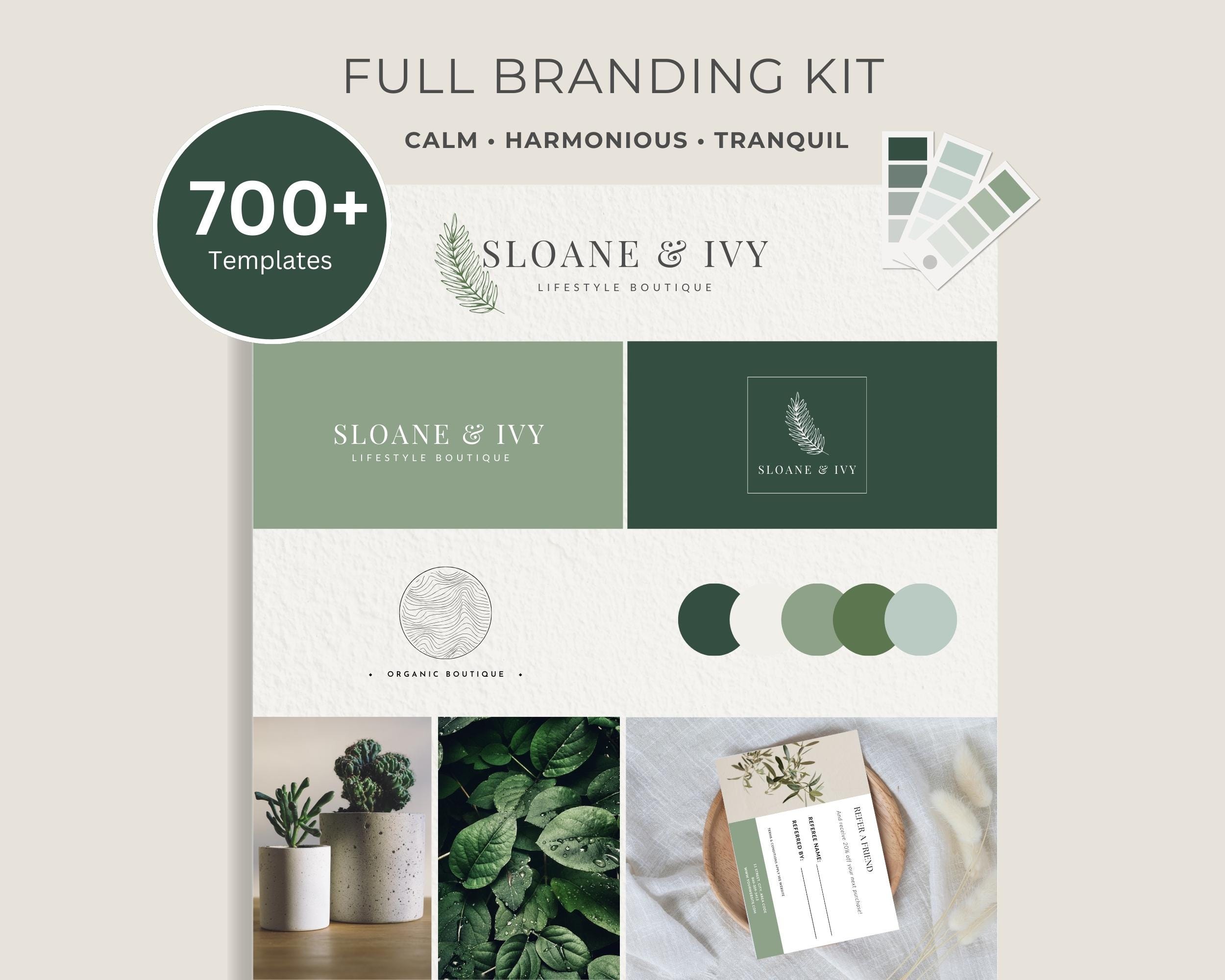 Green Business Branding Kit: 700+ Templates (digital Download) - Etsy
