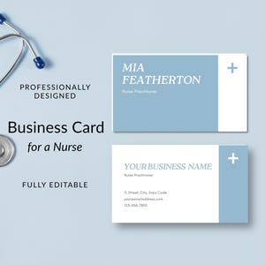 Nurse Business Card, Doctor Business Card, Business Card for Clinic ...