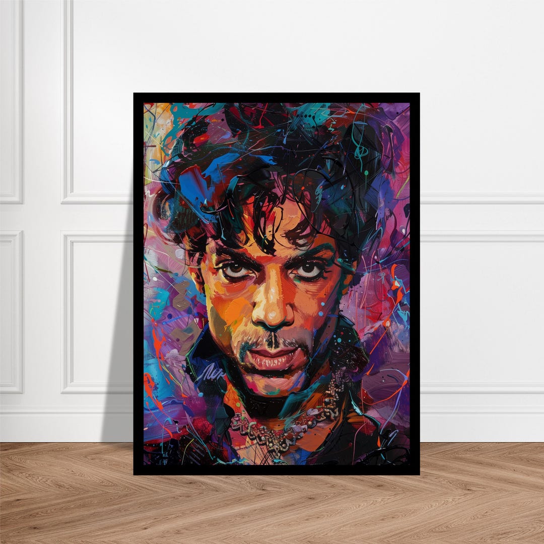 Prince Poster,prince Pop Art Poster,legendary Prince Portrait,colorful ...
