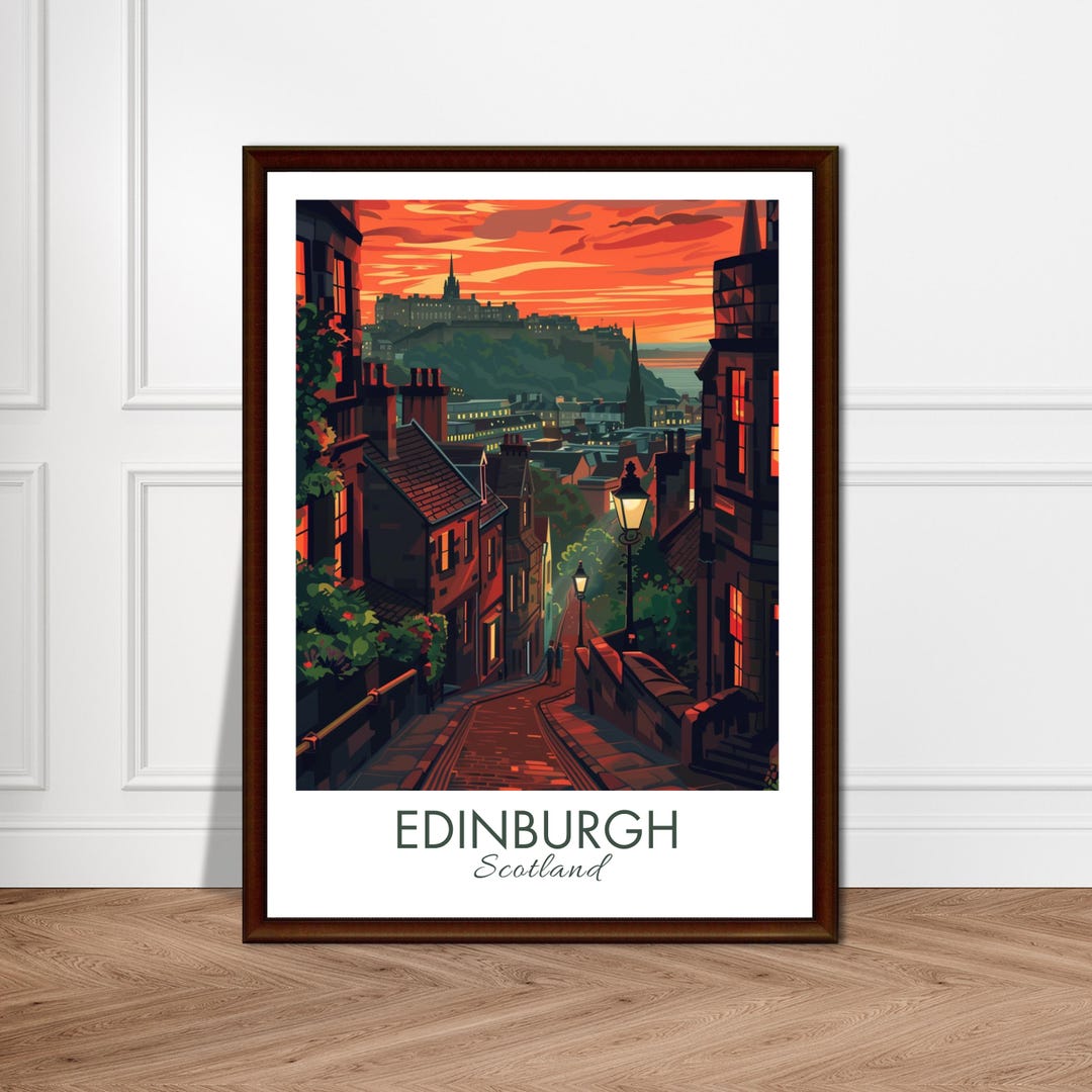 Edinburgh Castle Art Print: Scottish Travel Poster - Etsy