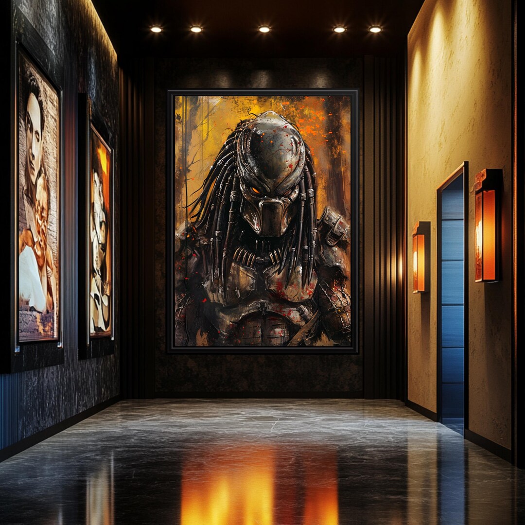Predator Movie Poster, Sci-fi Wall Art, Yautja Poster, Predator Helmet ...
