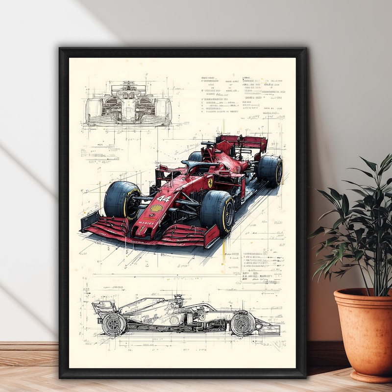 Racing Car Adult Art - Etsy UK