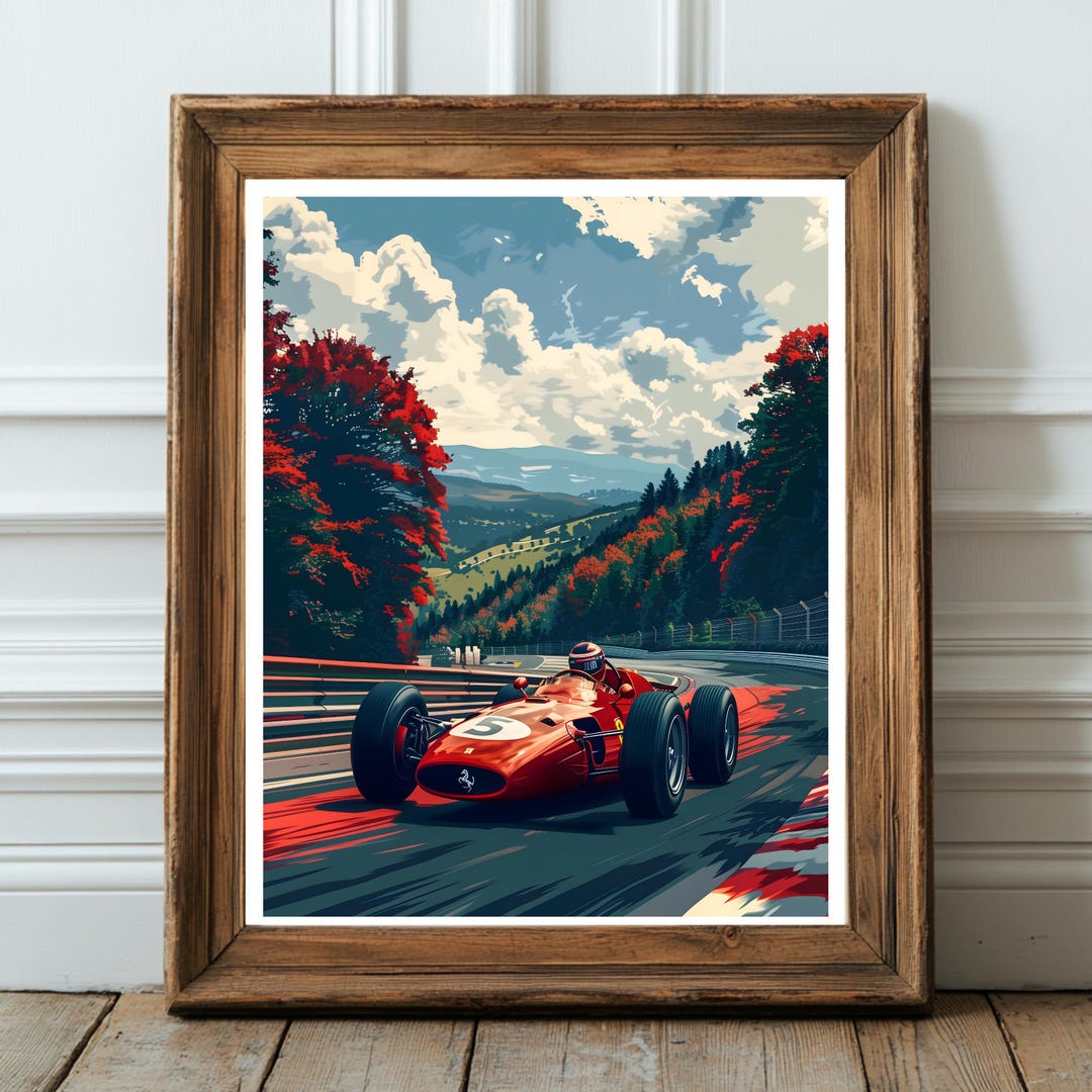 Vintage F1 Racing Poster, Classic Formula 1 Art, Retro Motorsport ...