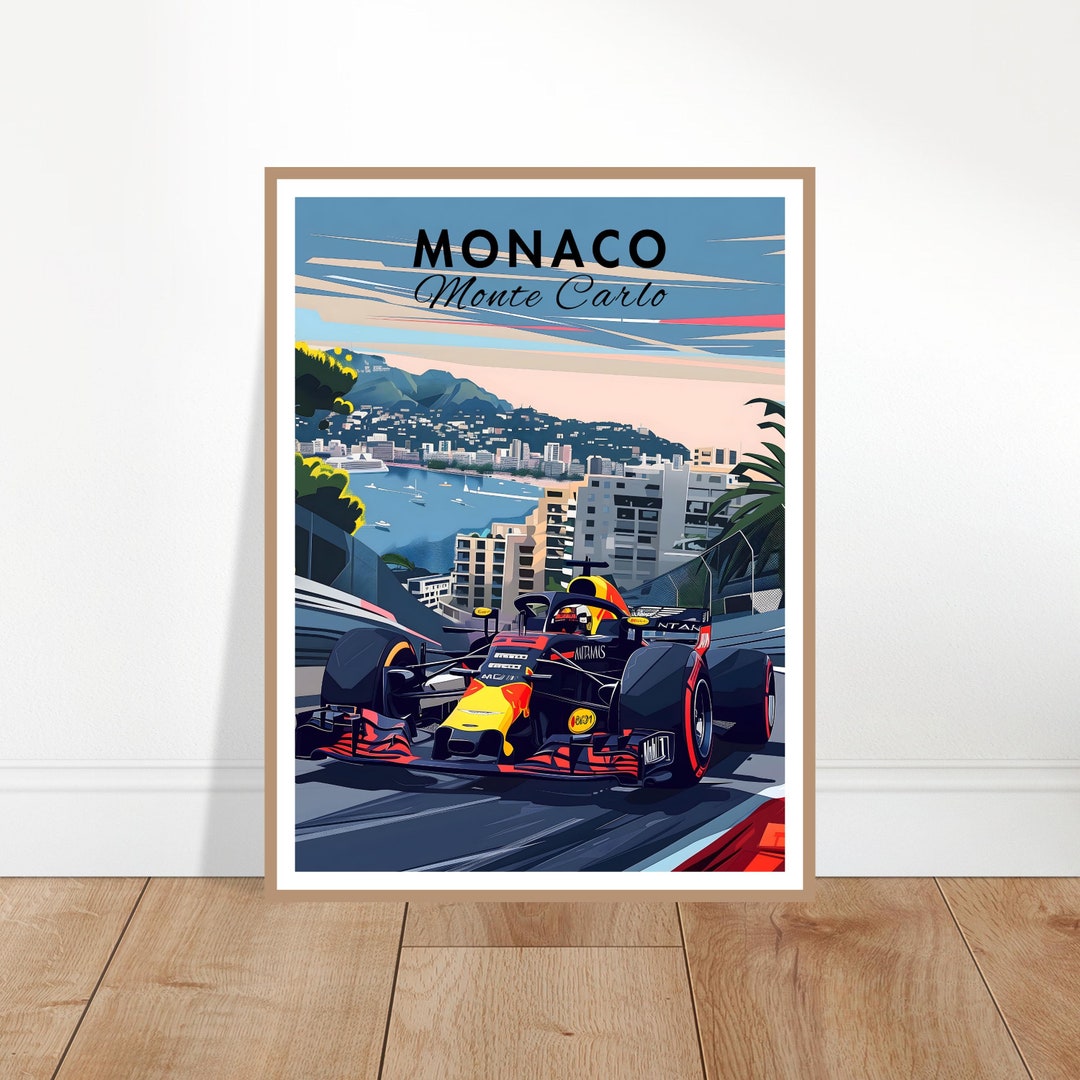 Monaco GP Travel Poster Iconic Racing Decor Perfect Gift for Car ...
