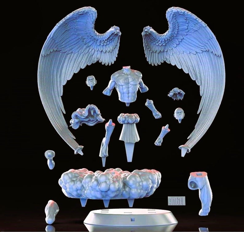 Angel Mutant Figure Stl for 3D Printing, Digital File, 3D Model, Highly ...