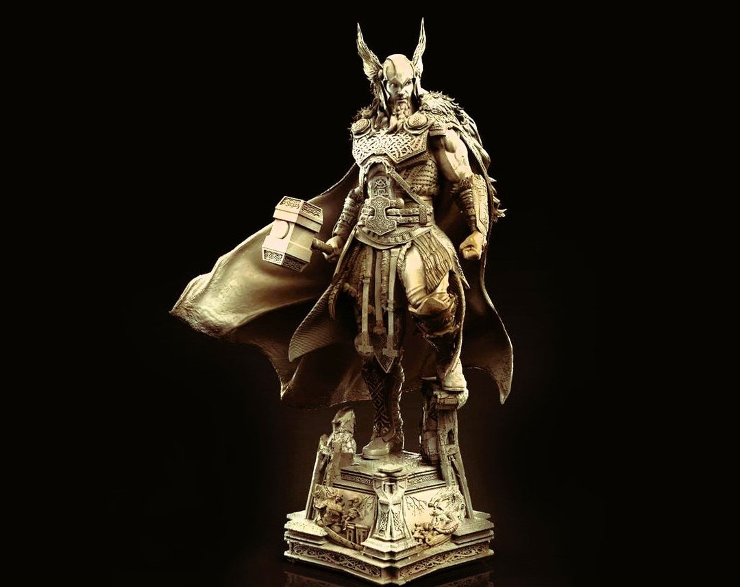 Viking Thor Figure Stl for 3D Printing, Digital File, 3D Model, Highly ...