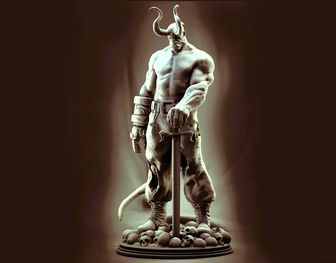 Hellboy Devil Figure Stl for 3D Printing, Digital File, 3D Model ...