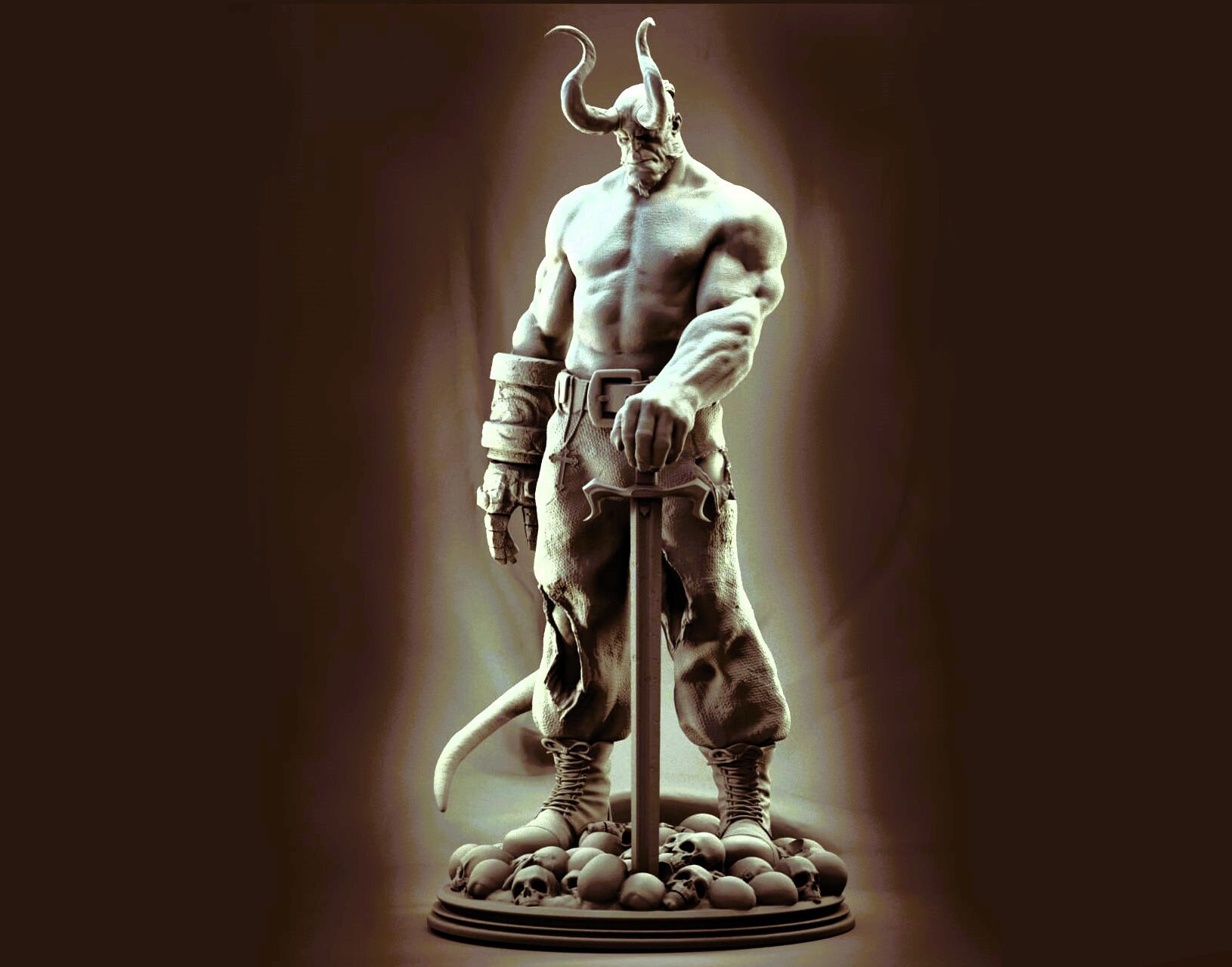 Hellboy Devil Figure Stl for 3D Printing, Digital File, 3D Model ...