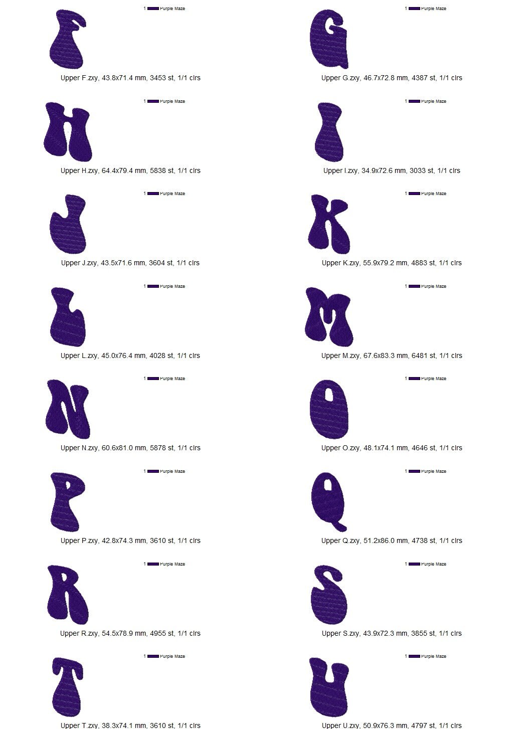Groovy Pups Embroidery Font, Machine Embroidery Fonts, 3 Sizes ...