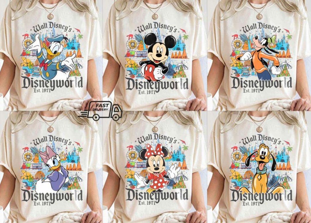 Retro Walt Disney's Disney World All Characters Shirt, Magic Kingdom ...