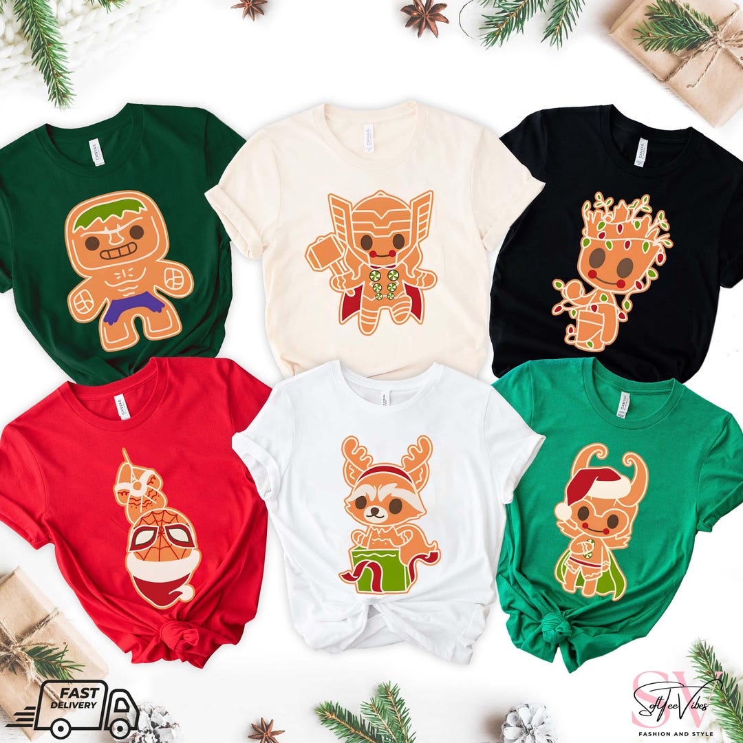 Marvel Custom Avengers Gingerbread Cookies Shirt, Personalized ...