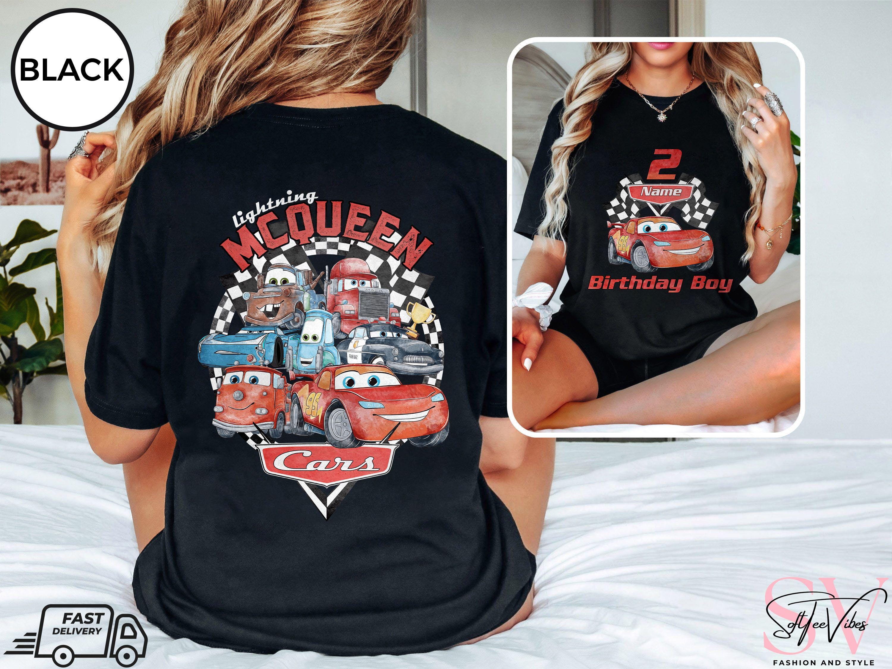 Disney Cars Birthday Family Shirts, Lightning Mcqueen Custom Name ...