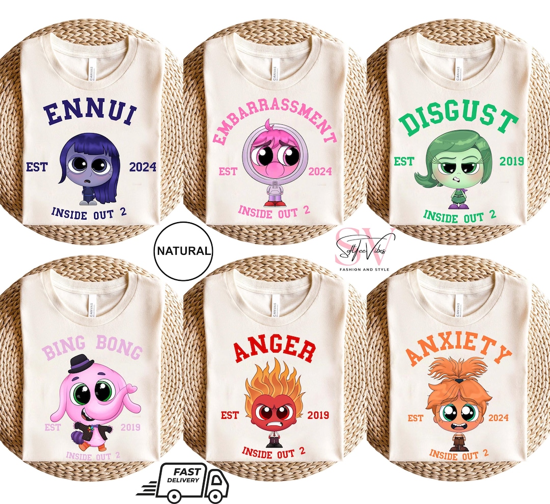 Disney Inside Out 2 Shirts, Inside Out Characters Tee, Inside Out Group ...