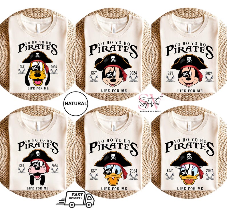 Disney Mickey and Friends Disney Pirate Shirt, Pirates of the Caribbean ...