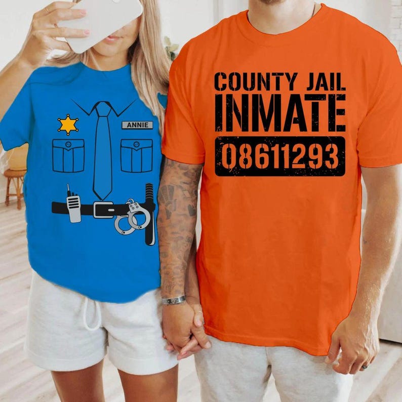 Custom Inmate County Baseball Halloween Shirts, Police Wife Matching ...