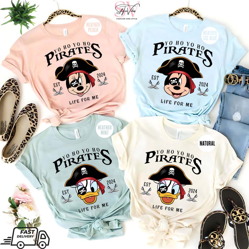 Disney Mickey and Friends Disney Pirate Shirt, Pirates of the Caribbean ...